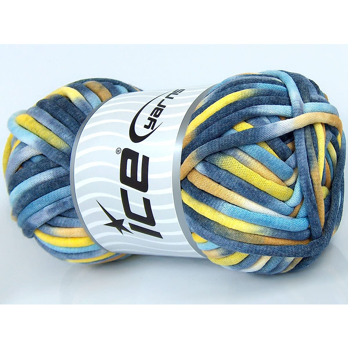 250 gr ICE YARNS Tube Cotton Jumbo Color (40% Cotton) Yarn Blue Shades Yellow Shades