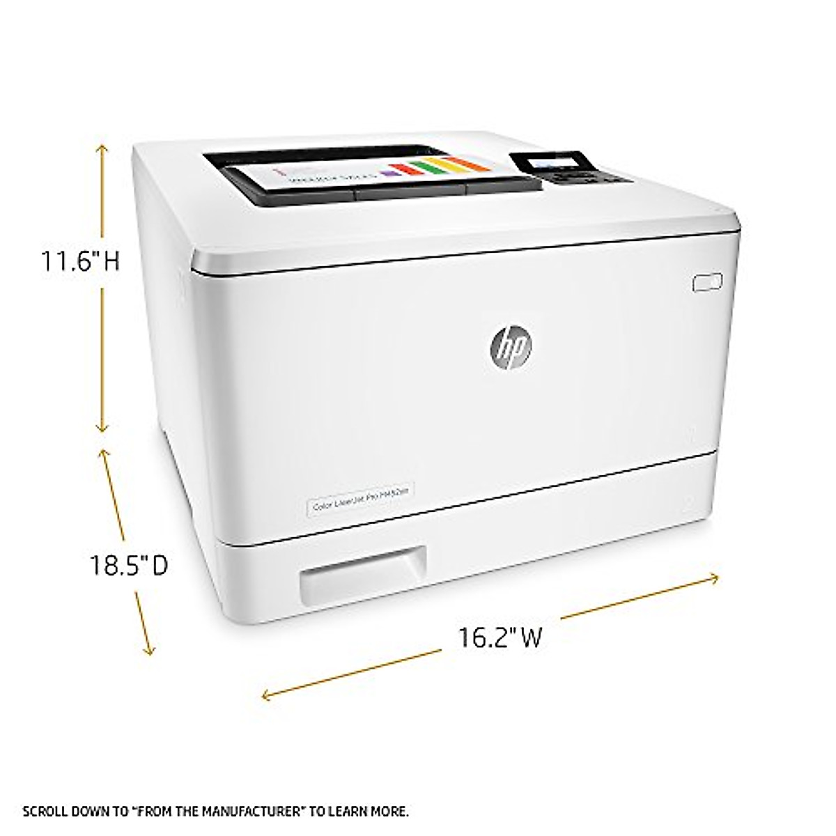HP LaserJet Pro M452dn Color Laser Printer with Built-in Ethernet & Double-Sided Printing, Amazon Dash replenishment ready (CF389A)