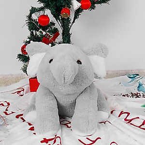 WeBingo Elephant Weighted Stuffed Animals, 5 Pounds Weighted Plush Toy 27" Comfort Big Weighted Throw Pillow Cute Elephant Plush Gifts for Kids & Adults(Gray Elephant, 27 Inch | 5 lbs)