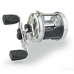Abu Garcia 6500 Ambassadeur S Round Baitcast Fishing Reel Black, AMBS-6500- 255yd/17Lb
