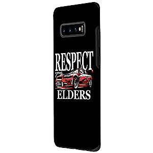 Galaxy S10+ Retro Racer Respect Your Elders, Mens Vintage Tuner Car Case
