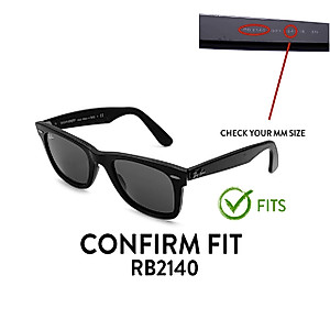 Apex Lenses Polarized PRO+ Replacement Lenses for Ray-Ban Original Wayfarer RB2140 Sunglasses (Silver)