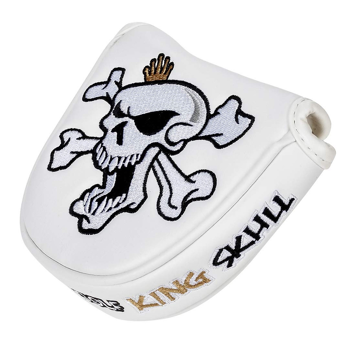 CNC GOLF King Skull White MALLET Putter Cover Headcover for Scotty Cameron Taylormade Odyssey 2ball