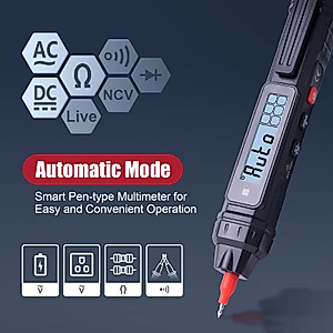 Voltage Tester, LONVOX Non-Contact Voltage Tester with 12-1000V/48-1000V AC Dual Range, Flashlight, Audible and Visual Alarm, LED Display, Wire Breakpoint Tester, Electrical Tester for Home Renovation