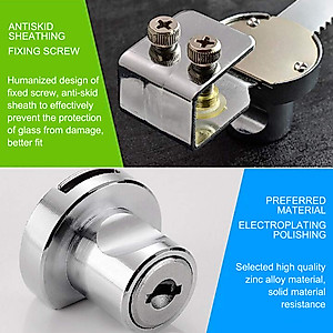 2 Pcs Glass Cabinet Lock, Display Case Wine Cabinet Lock Security,Showcase Lock with Chrome Finish, Keyed Alike,Glass Display Case Lock