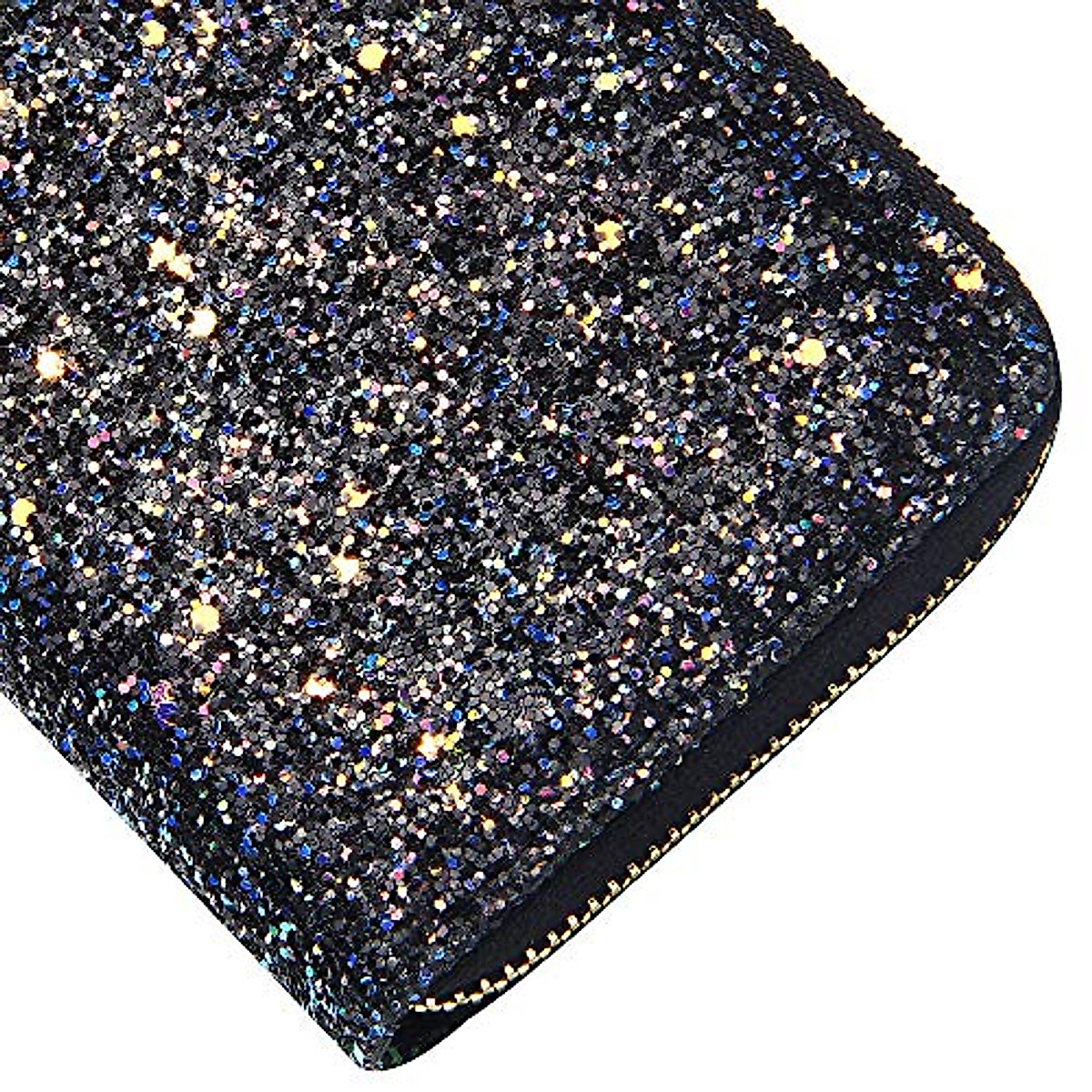 KUKOO Glitter Wallet for Women Shiny Long Phone Clutch Purse Ladies Card Holder