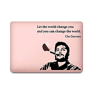 WOLFING MacBook Sticker Art Sticker Skin Sticker Che Guevara Chegebara Smoking sigar Black 15" 279