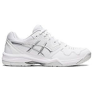 ASICS Women's Gel-Dedicate 7 Tennis Shoes, 9, White/Pure Silver