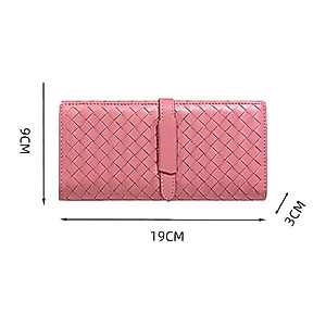LIOONS Wallet Women's Leather Wallet Multi Card Slot Storage Card Holder Portable Simple Coin Purses Long Style Coin Purse Unisex Tear-Resistant