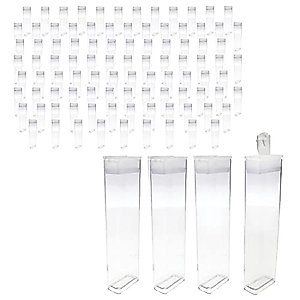 The Beadsmith Clear Plastic Boxes - Rectangle with a Flip Top Cap - 7/16” x 1” x 3-3/4” - Use for Beads, Bath Salts, Wedding & Party Favors, Home or Office Storage - Bag of 100
