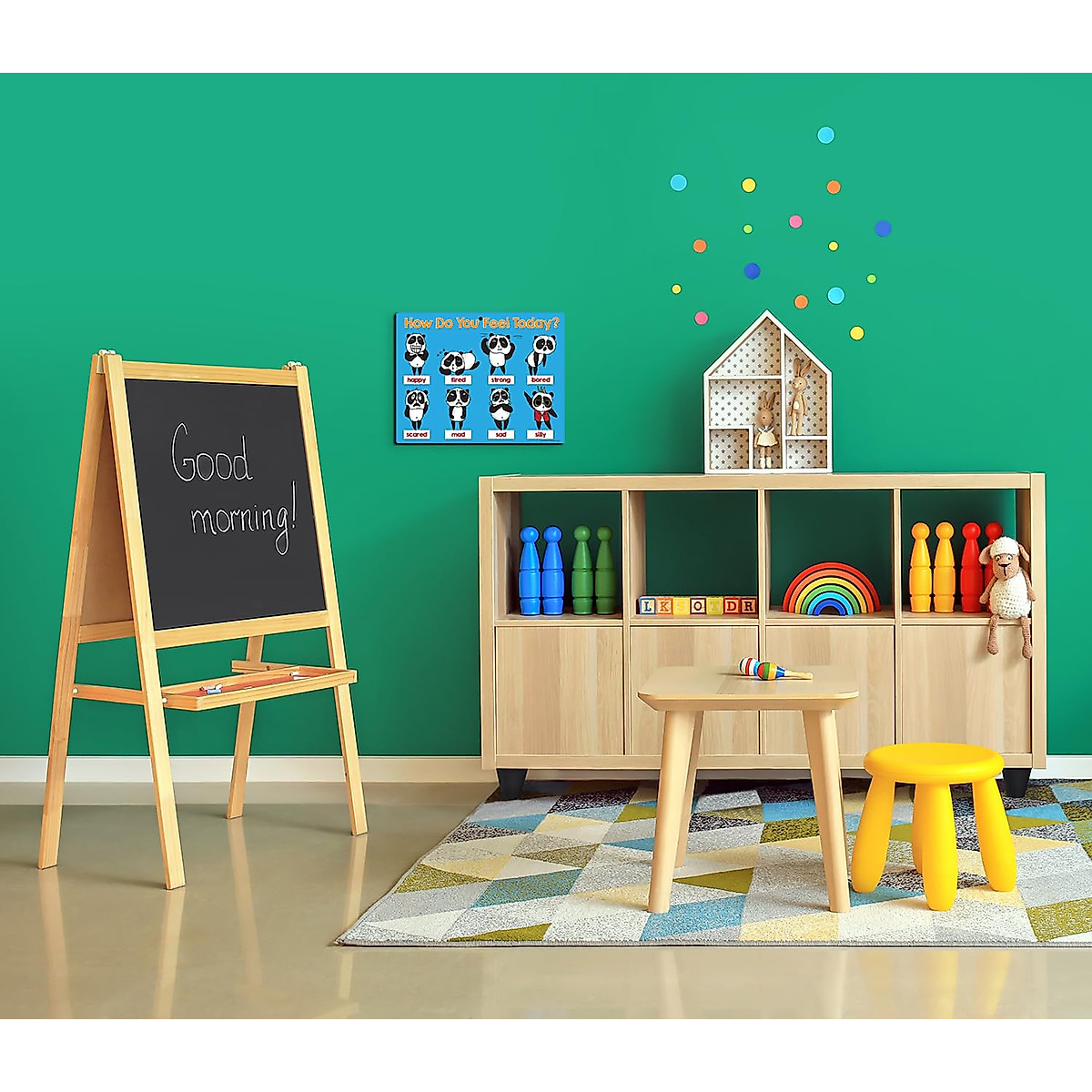 ZOCO - Feelings, Emotions Magnet Chart for Kids - How Am I Feeling Today Mood Chart for Toddlers - Preschool and Elementary Classroom Supplies - Laminated with Magnets, 8.5 x 11 inches