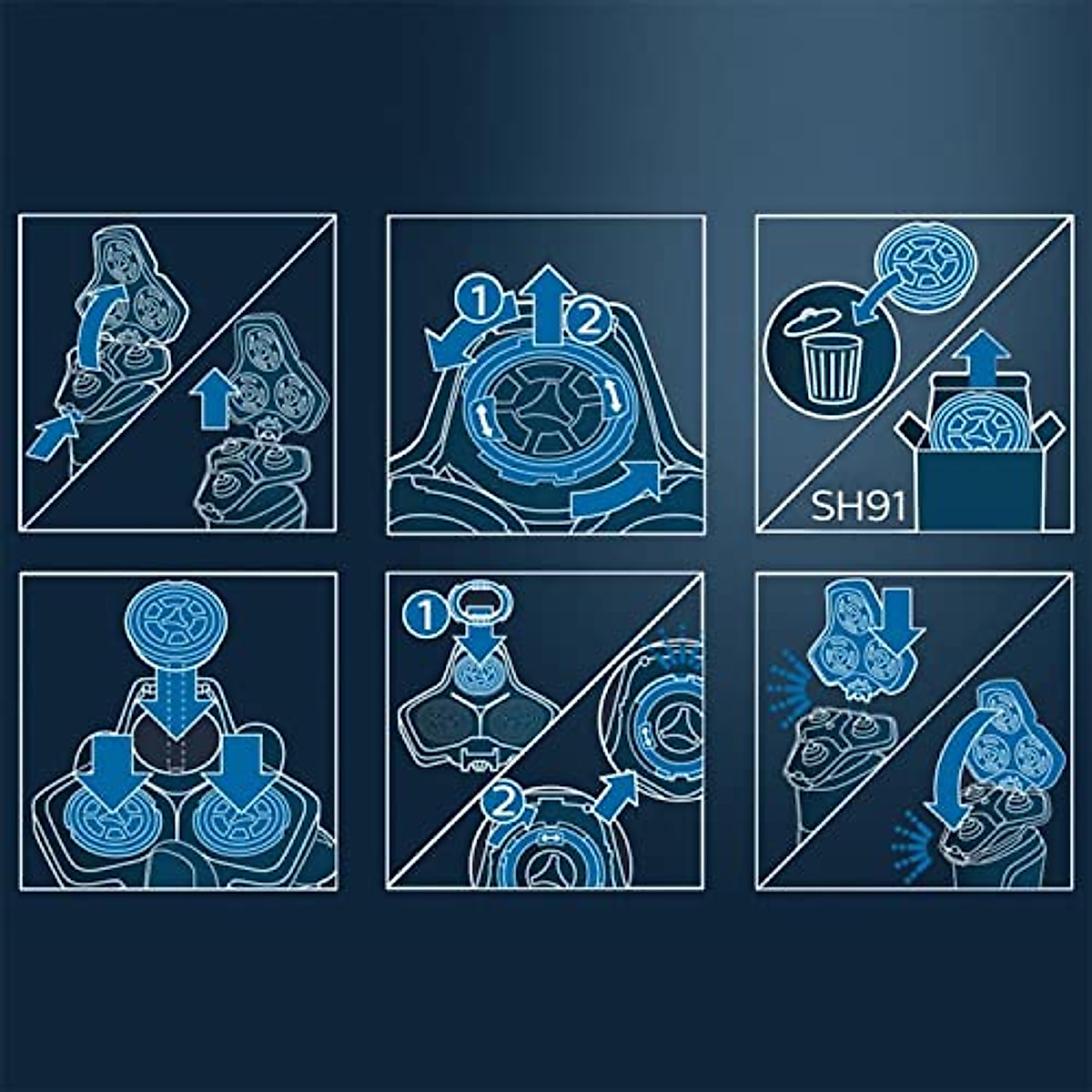 Philips Replacement Shaver Head for Series 9000 & Prestige S9000 Precision Blades