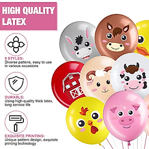 Censen 45 Pcs Animal Balloons 12 Inch Animal Latex Balloons Party Decoration for Kids Birthday Party Baby Shower Indoor Outdoor Decor (Multi Colors,Farm Animal)