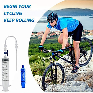 Miotorio Bike Cycling Tubeless Sealant Injector Syringe,Presta and Schrader Valve Core Removal Tool Fit for Stans No Tubes Sealant and Other Sealants Brand,Bike Syringe Kit