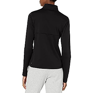 PUMA womens 1/4 Liga Training 1 4 Zip Top, Puma Black/Puma White, Large US