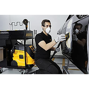 Mirka DEOS Direct Electric Orbital Sander Tool 383XCV / 2.75 inch x 8 inch / 3mm orbit/Dust-free Sanding / MID3830201US,Yellow/Black