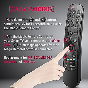 AZMKIMI Remote Control Replacement for LG MR22GA MR21GA Magic Smart TV LCD LED 3D HDTV Most 2021 2022 TVs Smart TVs (Voice Search)