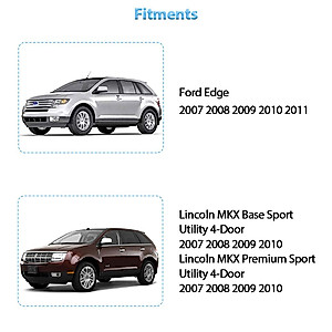 Windshield Washer Nozzles for 2007-2011 Ford Edge, 2007-2010 Lincoln MKX Base Sport Premium Sport Replaces OEM # 7T4Z-17603-A 8S4Z-17603-AA, Spray Jet Kit（Pack of 2）