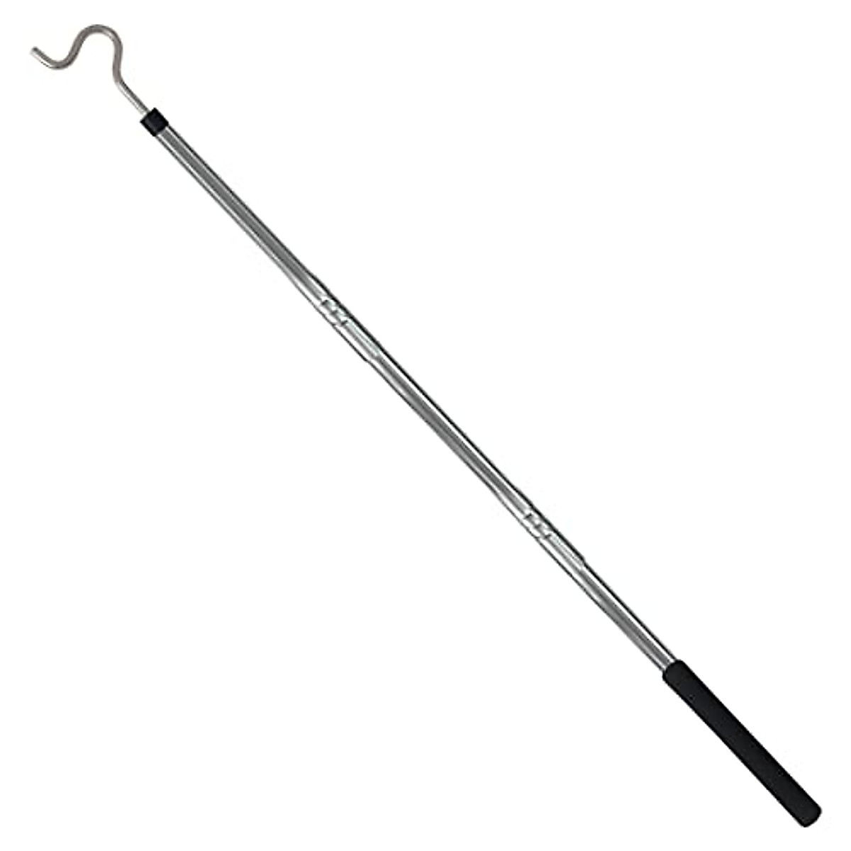 Frebuta Adjustable Long Reach Stick Clothes Poles Extend Closet Hook Pole 37 to 66 Inch Sponge Handle S Hooks Convenient Storage, Shutters Pole, Ceiling Home Reacher Poles Stainless Steels Assist Tool