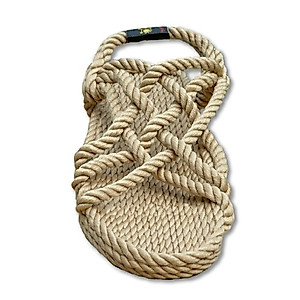 Nomadic State of Mind - JC Sandal | Handmade | Woven | Adjustable | Men and Women’s Sizes | Vegan | Socially Responsible | Machine Washable (Camel, numeric_12)