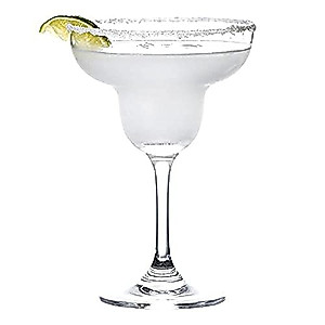 JEKOSEN Crystal Margarita Cocktail Glasses 9 Ounce Set of 4 Premium Strong Lead-Free Clear Party Drinking Glasses