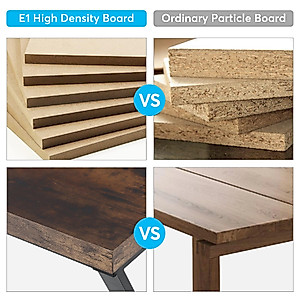 Tribesigns Writing Computer Desk, 55 inch Heavy Duty Study Desk with Z-Shaped Metal Leg, Modern Simple Home Office Computer Desk, Rustic Brown