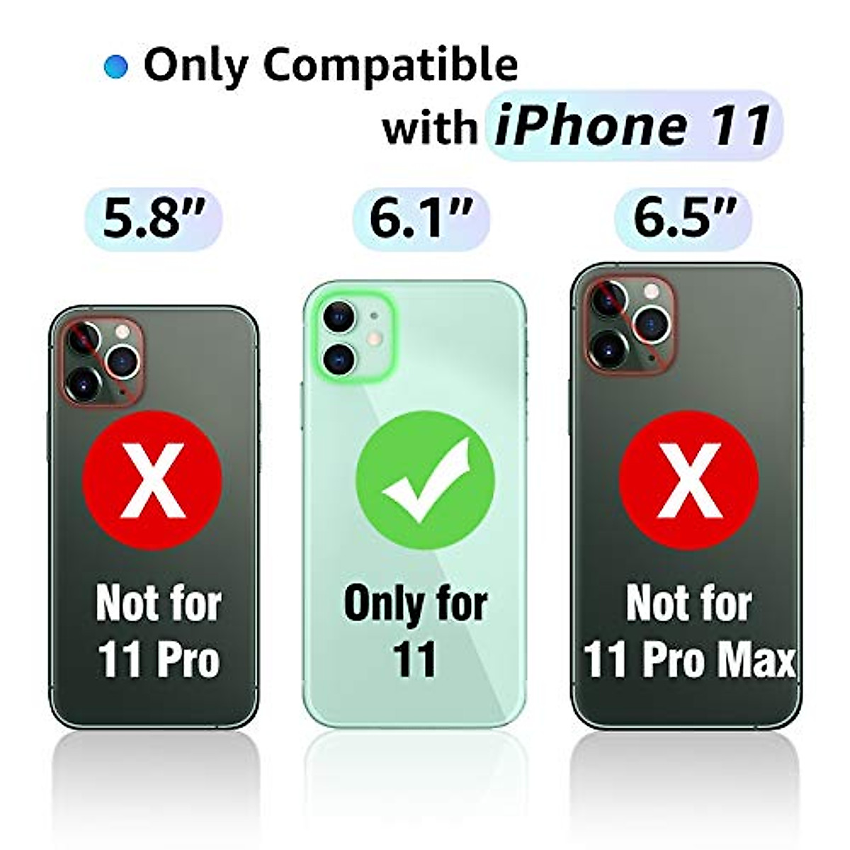 OMEETIE Battery Case for iPhone 11, 5000mAh Slim Portable Protective Charging Case Rechargeable Battery Charger Case Only for iPhone 11 (6.1 inch) (Compatible with Earphones) - Black
