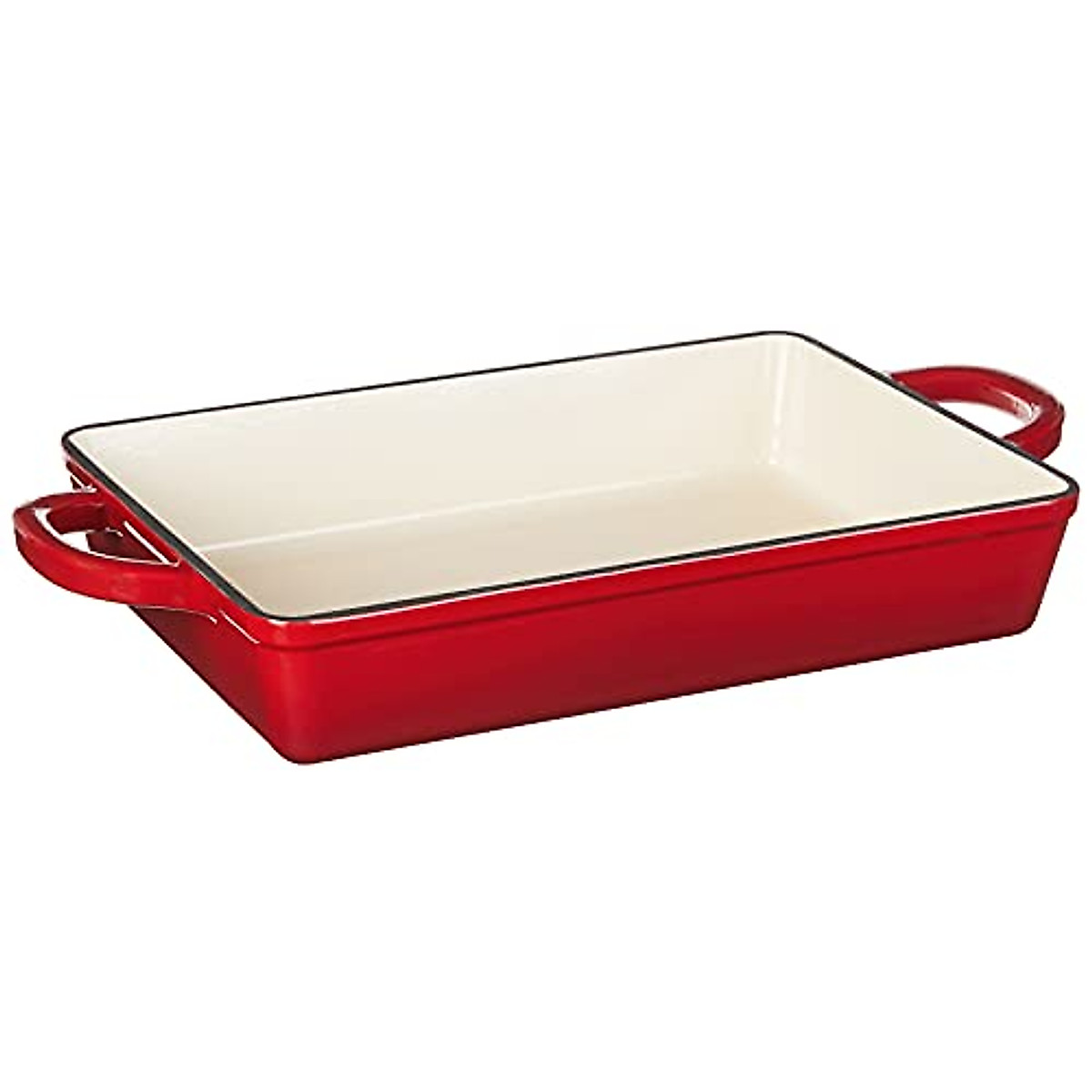 Crock Pot Artisan 13 Inch Enameled Cast Iron Lasagna Pan, Scarlet Red