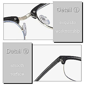 BAIWANLCH Blue Light Glasses for Women Blocking Blue Light Glasses Men Clear Lens Vintage Metal Frame Retro Eyeglasses Anti Glare Glasses for Work, Playing Games, Playing Computer Glasses Men