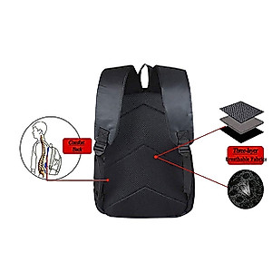 BY-CAN Canvas Lightweight Outdoor Daypack for Teens,Students Lionel Messi Classic Bookbag Durable Travel Laptop Knapsack