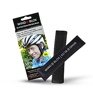 Wind-Blox Pro Noise Block Helmet Attachment Strap, Noise Reduction Bicycle Helmet Accessory, Wind Blocker Biking and Cycling Gear, Helmet Add-On with Adjustable Straps