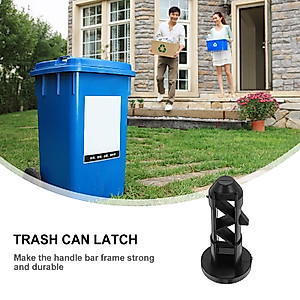 Garneck 10pcs Black Plastic Trash Can Lid Plugs