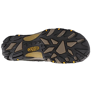 KEEN Utility Men's Lansing Mid Height Steel Toe Waterproof Work Boots, Raven/Tawny Olive, 11.5 Wide