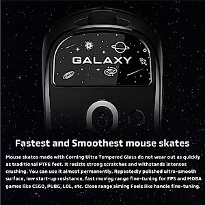Hyekit - Fastest and Smoothest Mouse Feet/Skates for Logitech G Pro X Superlight Made with Corning Tempered Glass Super Fast Smooth and Durable Sole [Galaxy]