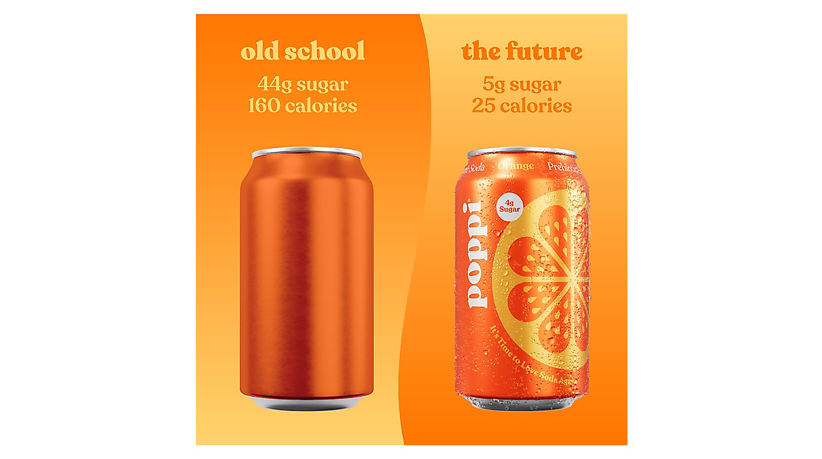 POPPI Sparkling Prebiotic Soda - Refreshing & Healthy