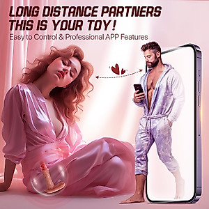 Wearable Vibrator Thrusting Dildo Adult Sex Toys - Vibrater Sex Toy Women Anal Dildos Remote Control Vibrators Adult Toys Wearable Dildo Anal Toys Sex Machine with 7 Thrusting & Vibrating Sex Swing