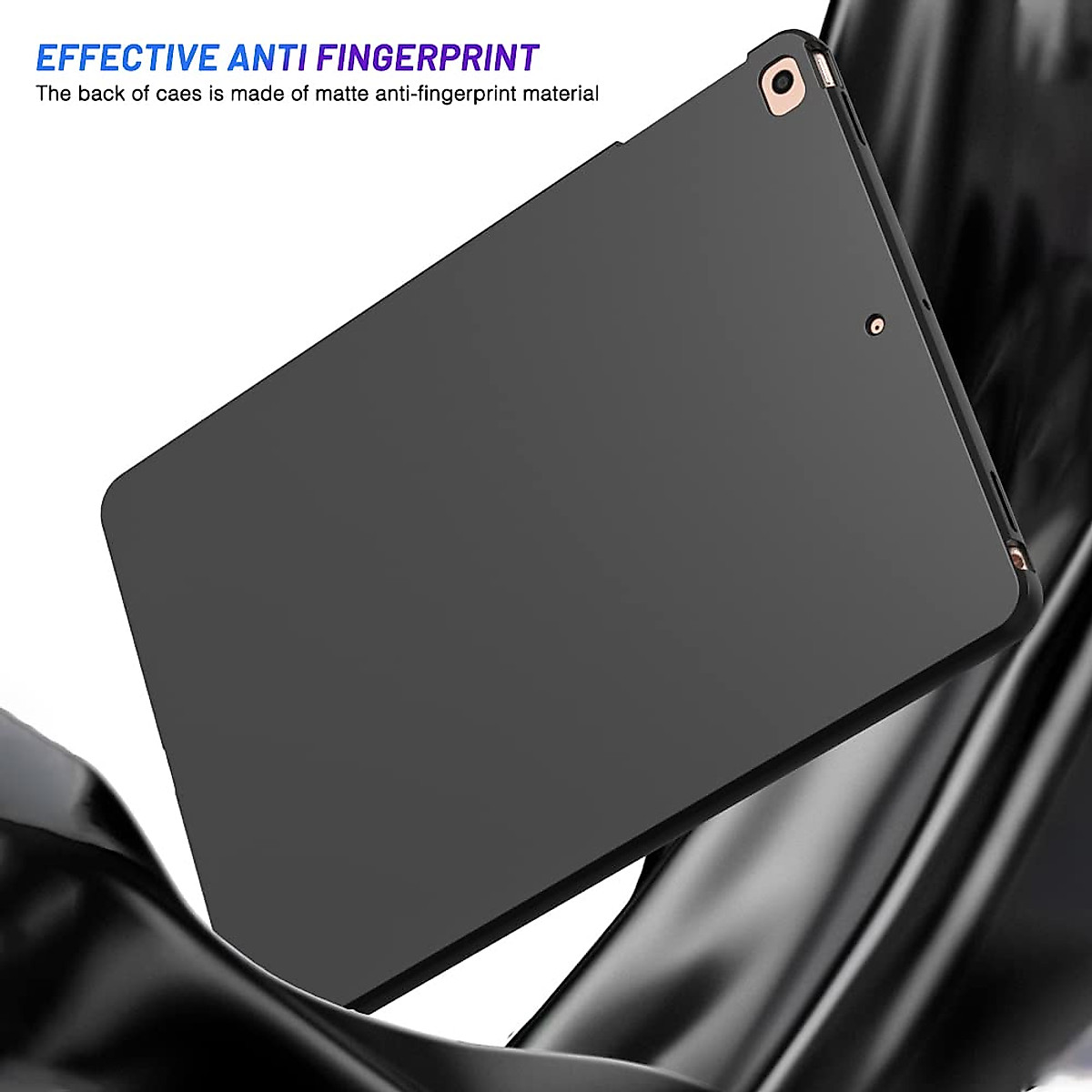 WOGROO Case for iPad 9.7 2018 2017 / iPad Air 2 Case, Thin and Soft Tablet Protective Cover for 9.7 inch (6th Gen, 5th Gen) / iPad Air 2/ iPad Air, Black