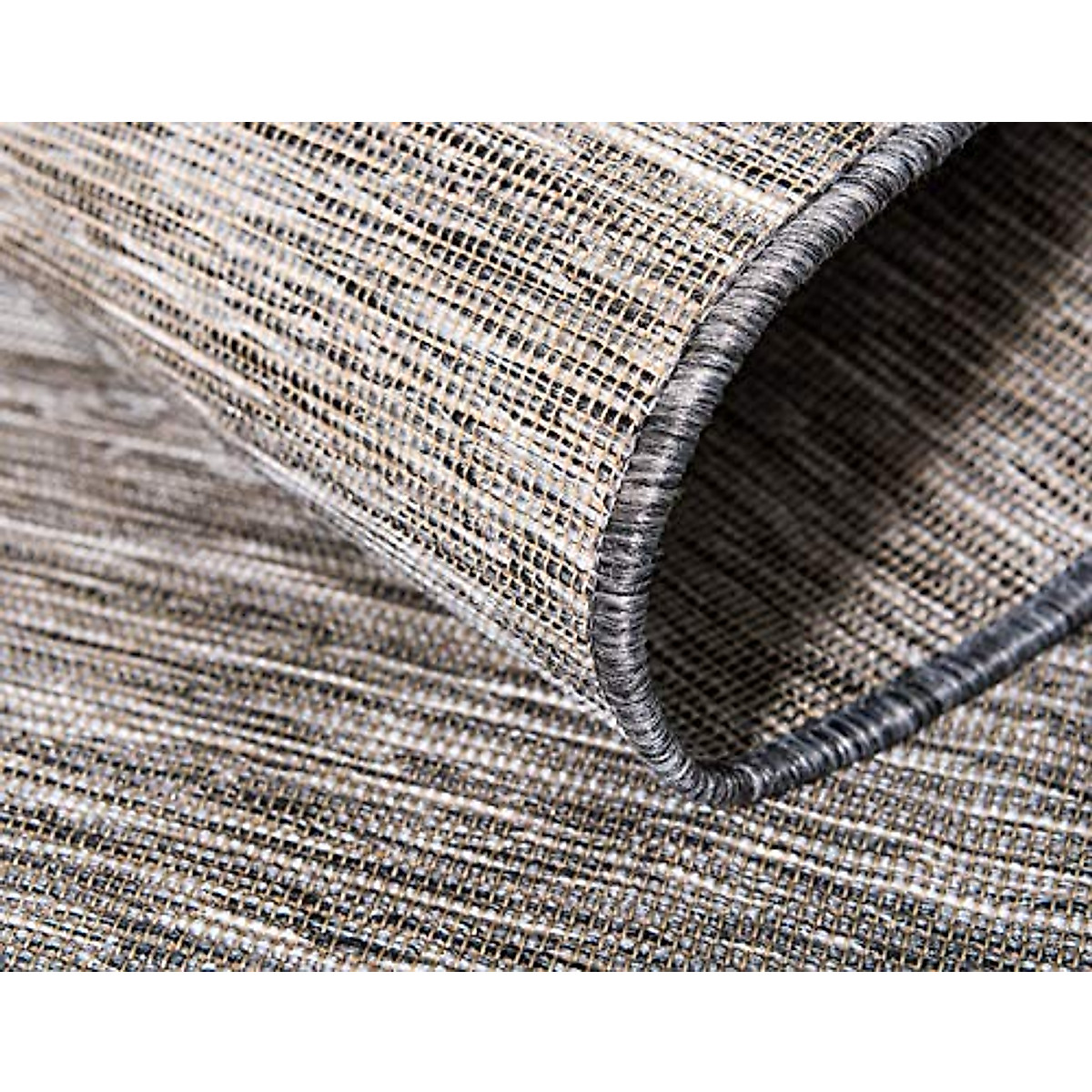 Unique Loom Outdoor Patio Collection Modern Casual Indoor and Outdoor Transitional Indoor and Outdoor Flatweave Gray Area Rug (6' 3 x 9' 0)