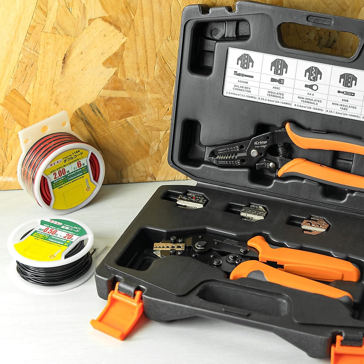 iCrimp Quick Change Ratcheting Crimper Tool Kit, Automotive Service Kit, for Crimping IWS4 Connector, Insulated & Non-insulated Terminal, Open Barrel Terminals, Dupont Connector, End Sleeve Ferrules