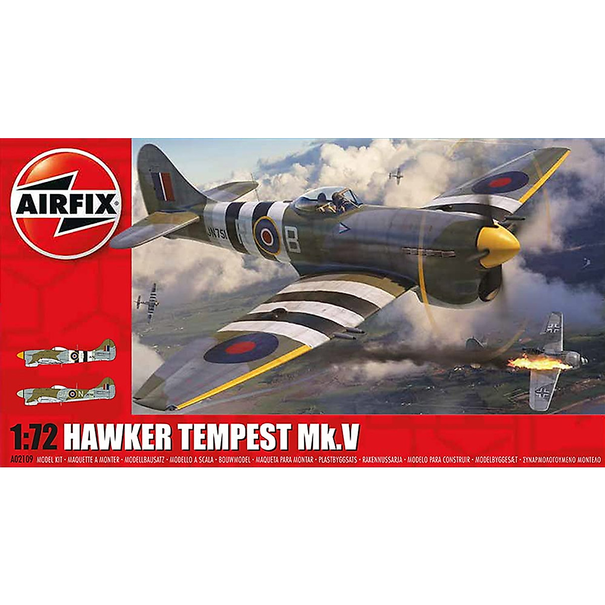Airfix Hawker Tempest MK V 1:72 WWII British Military Aviation Plastic Model Kit A02109