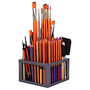 TRANSON Paint Brush Holder Organizer 96 Slots Desk Caddy for Pens, Pencils, Brushes, Markers