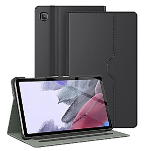 Soke Case for Samsung Galaxy Tab A7 Lite 8.7 Case 2021, Premium Leather Stand Folio Case with Bussiness Pocket, Hard PC Back Cover for Samsung Galaxy Tab A7 8.7 inch Tablet[SM-T225/T220/T227],Black