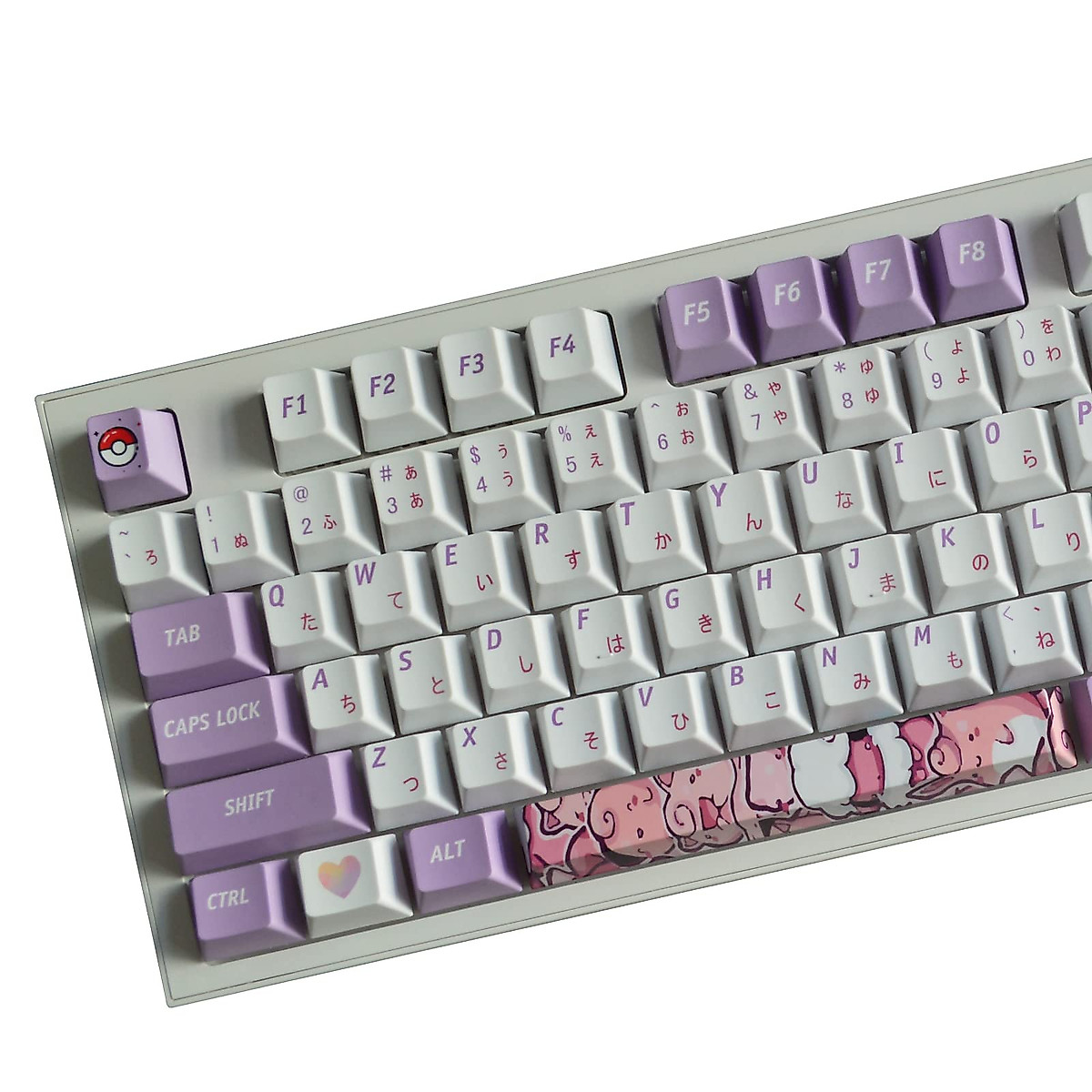 i Maifu Ray Anime Keycaps,Japanese Cute Keycaps,Cherry Profile PBT Keycaps with Key Puller for Mechanical Gaming Keyboards