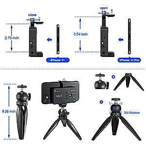 KKX UHF Wireless Lavalier Microphone System Professional Dual Transmitters Wireless Lapel Mic System Compatible with iPhone, DSLR Camera, Camcorder, Conference, Interview & YouTube