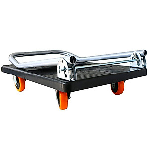 Generic Trolley, Home Platform Hand Trolley Folding Truck Cart Heavy Duty Flat Bed Transport for Easy Transportation/Heavy Lifting