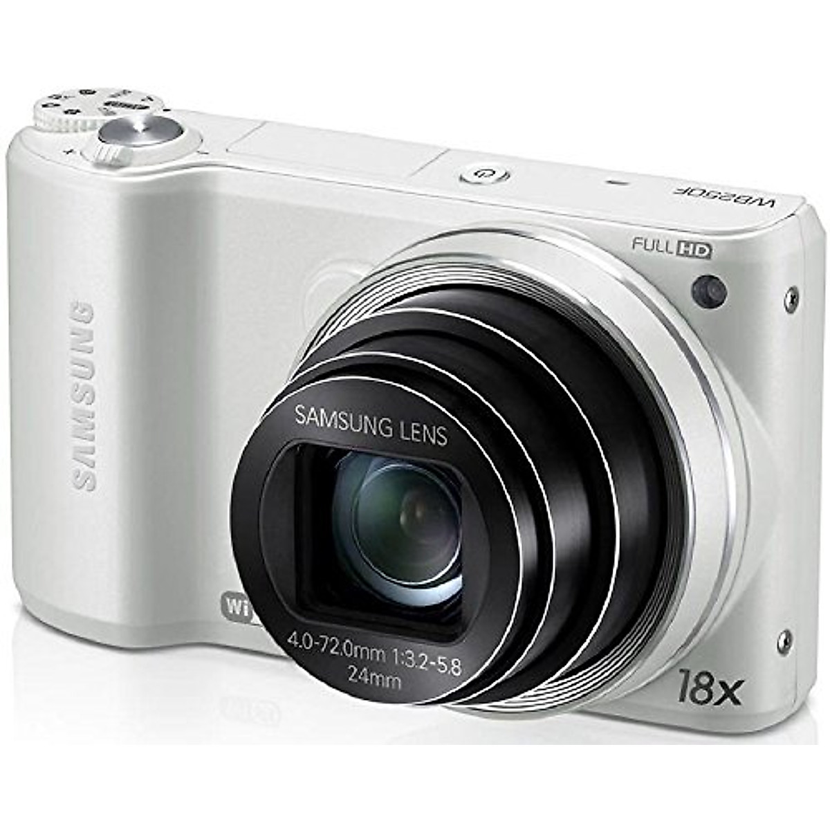 Samsung WB250F 14.2MP CMOS Smart WiFi Digital Camera with 18x Optical Zoom, 3.0" Touch Screen LCD and 1080p HD Video (White) (OLD MODEL)