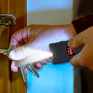 Wholesale Lot (12 Pc) Super Heavy Duty Stun Gun for Self Defense with Bright Led Flashlight, Rechargeable Battery, Nylon Holsters with Belt Loop for Easy Cary (Multi)