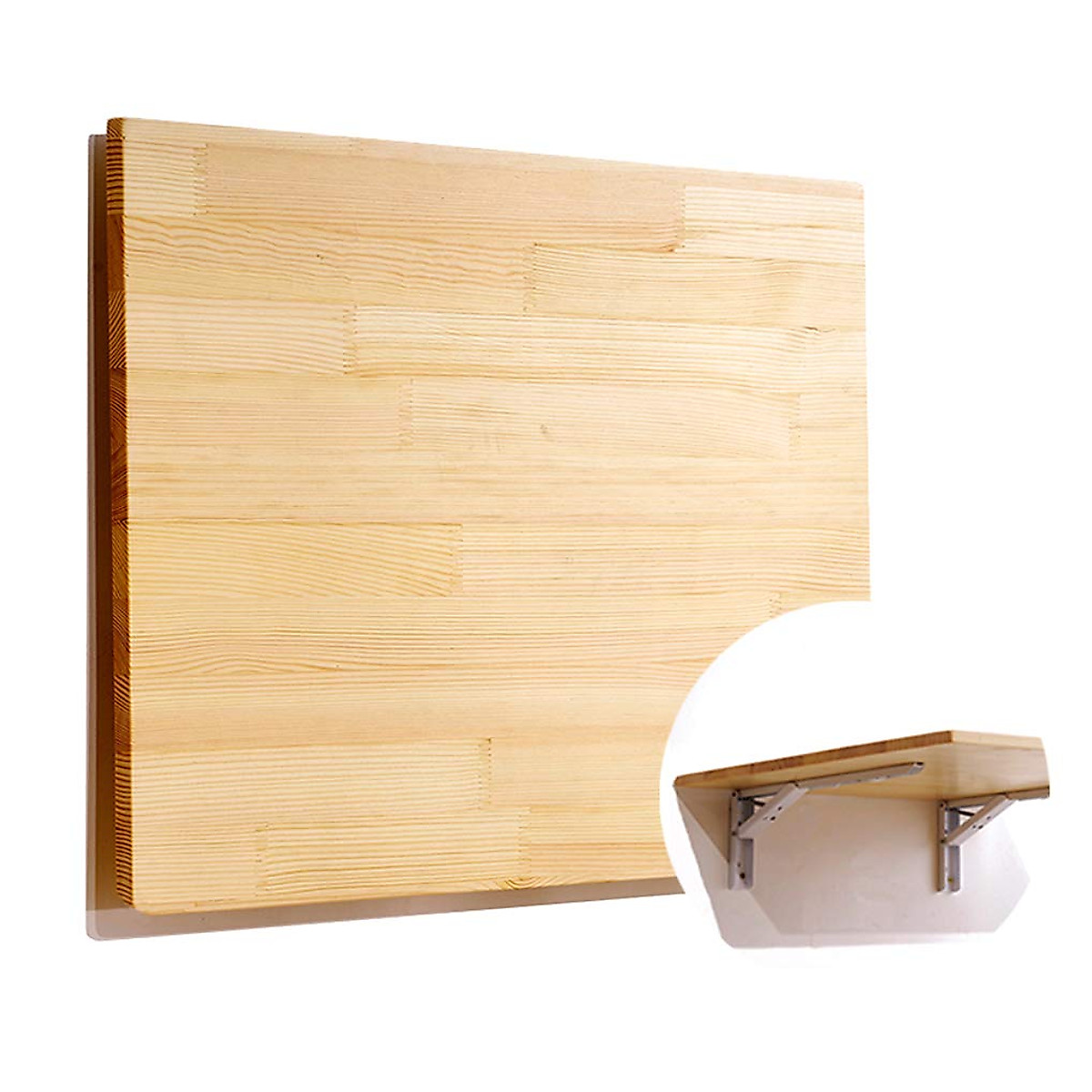 YNAYG Folding Wall-Mounted Table Wall-Mounted Folding Table Multi-Function Wall Mount Laptop Desk Writing Desk Home Office Computer Desk,Solid Wood,Paint Free,Size Optional