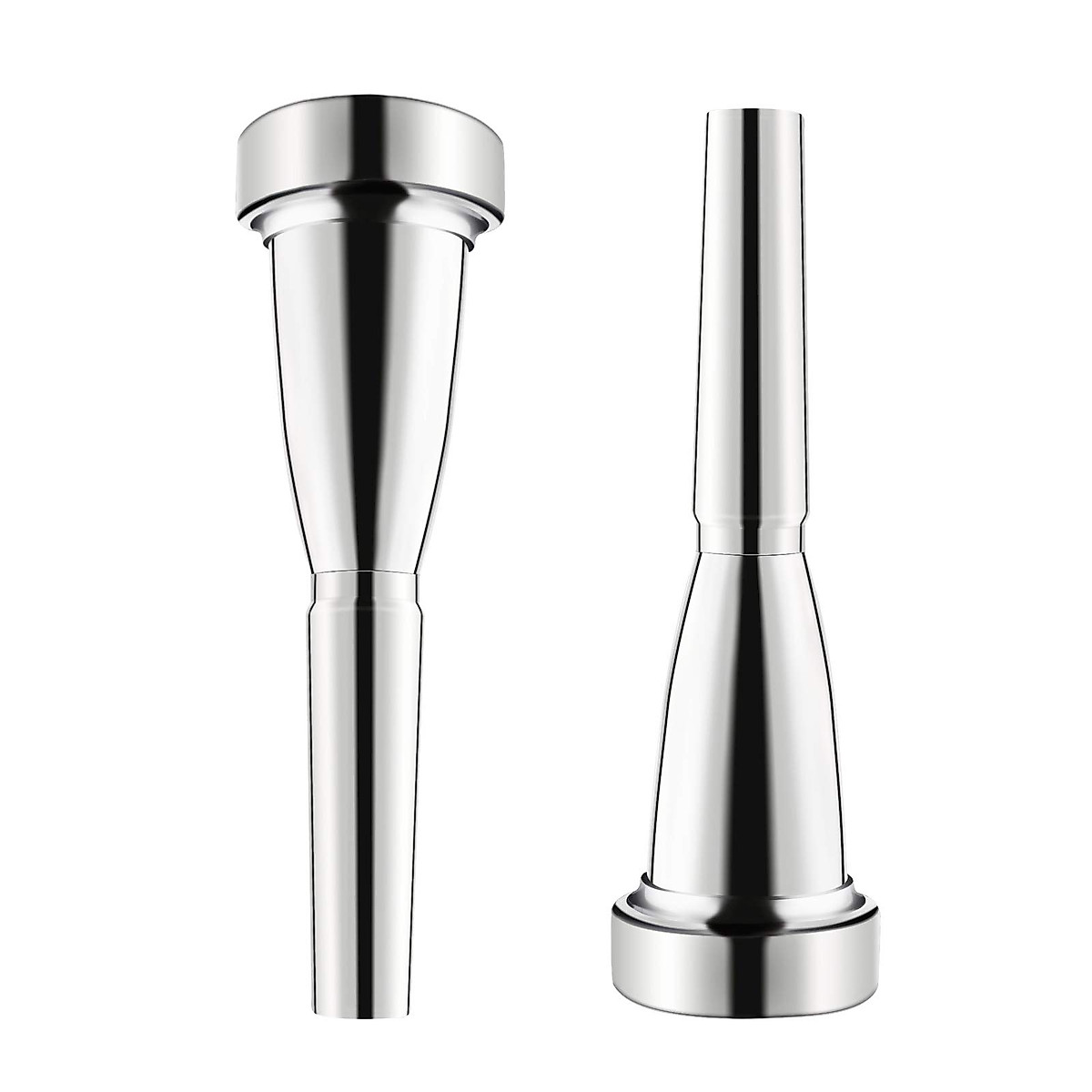 EASTROCK Trumpet Mouthpiece 3C Silver Plated Bullet Shape Vaccum Package