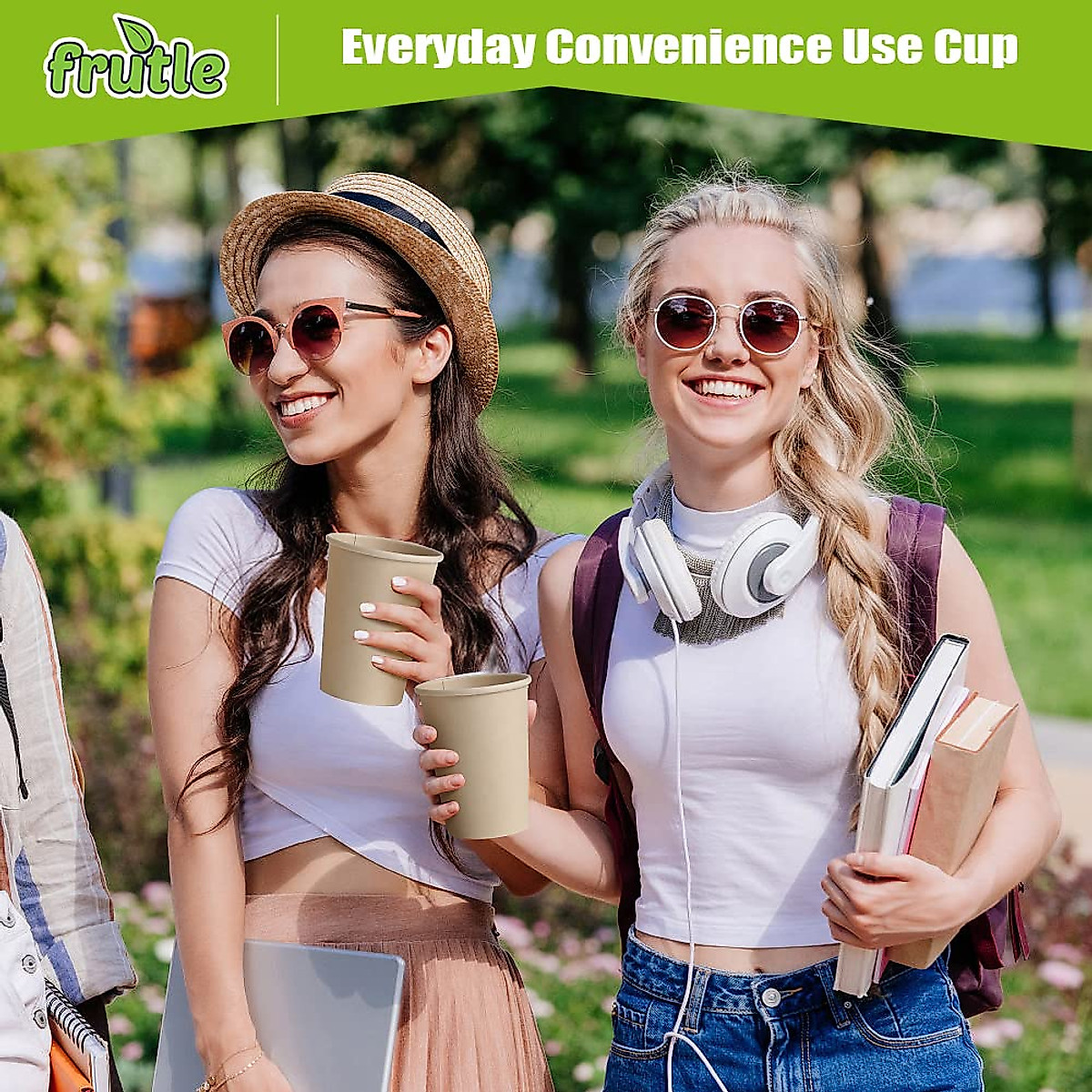 FRUTLE Paper Cups 12 OZ Coffe Cups-Paper Cups for Hot Beverages-Disposable Coffee Paper Cups -Unbleached Hot Cups-Everyday Use Parties Commercial Settings 160Pack